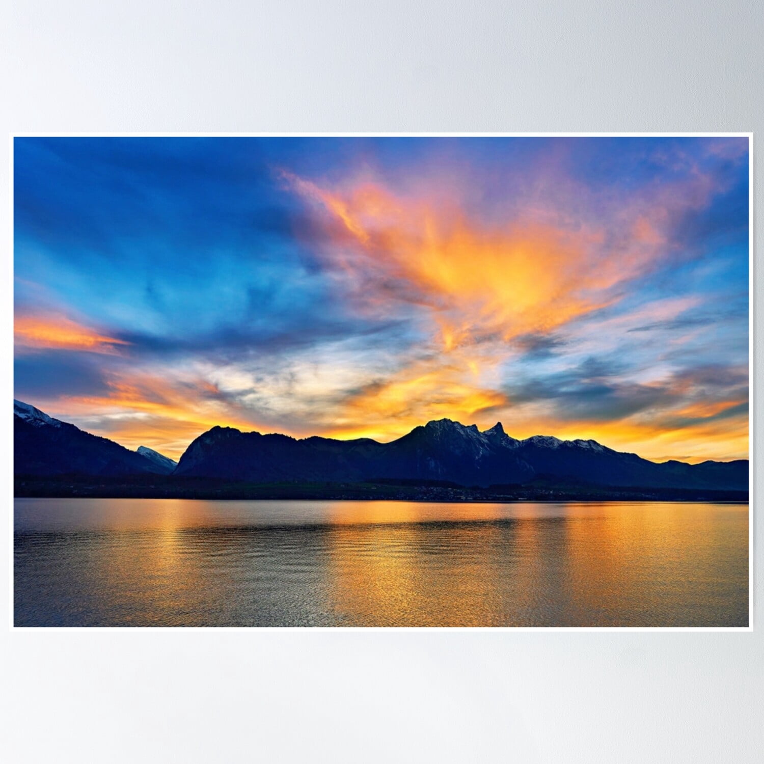 Stockhorn Range In The Evening Glow – Alpenglow Over The Bernese ...