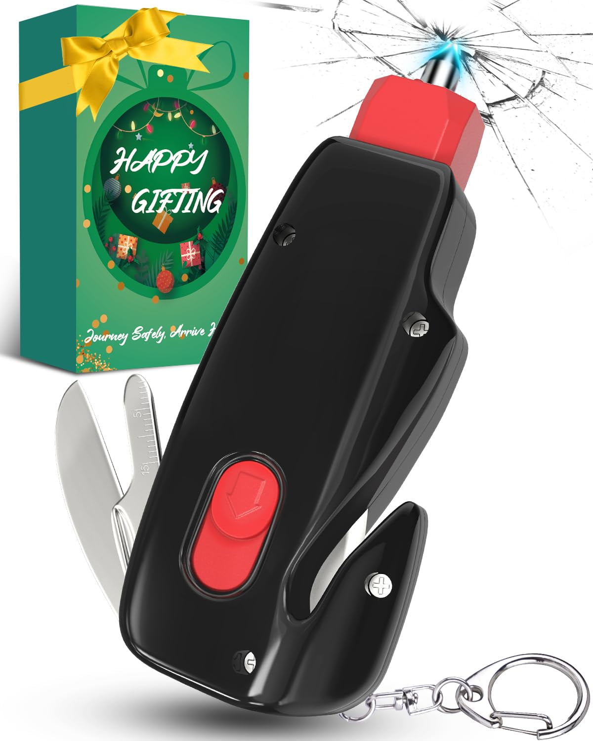 Stocking Stuffer Gift - Car Safety Multitool - Glass Breaker, Seatbelt ...