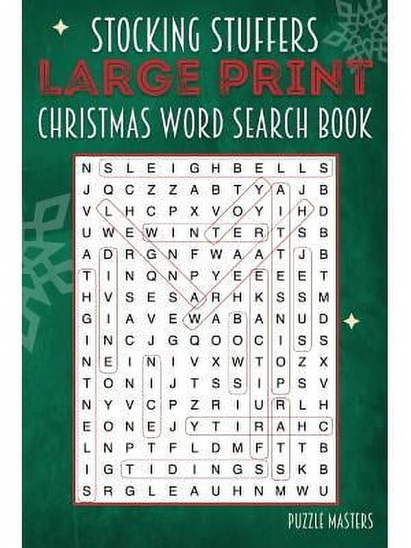 Stocking Stuffers Large Print Christmas Word Search Puzzle Book: A ...