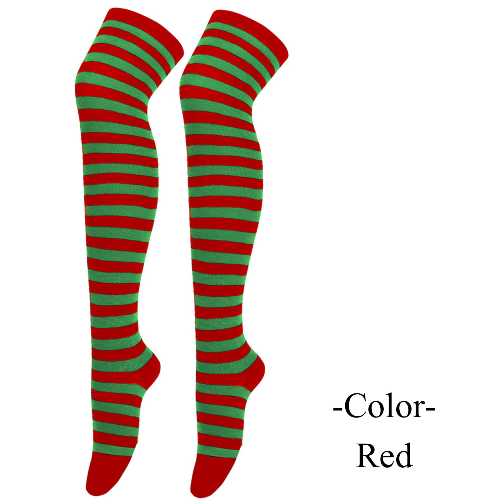 Stockings Under $ 10 Red Christmas High Long Stockings Over Knee Socks ...