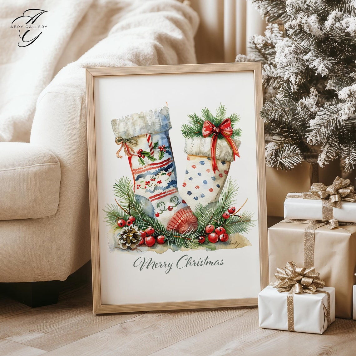 Stockings Art Poster, Wall Decor, Unframed Poster Size 12x18 - Walmart.com