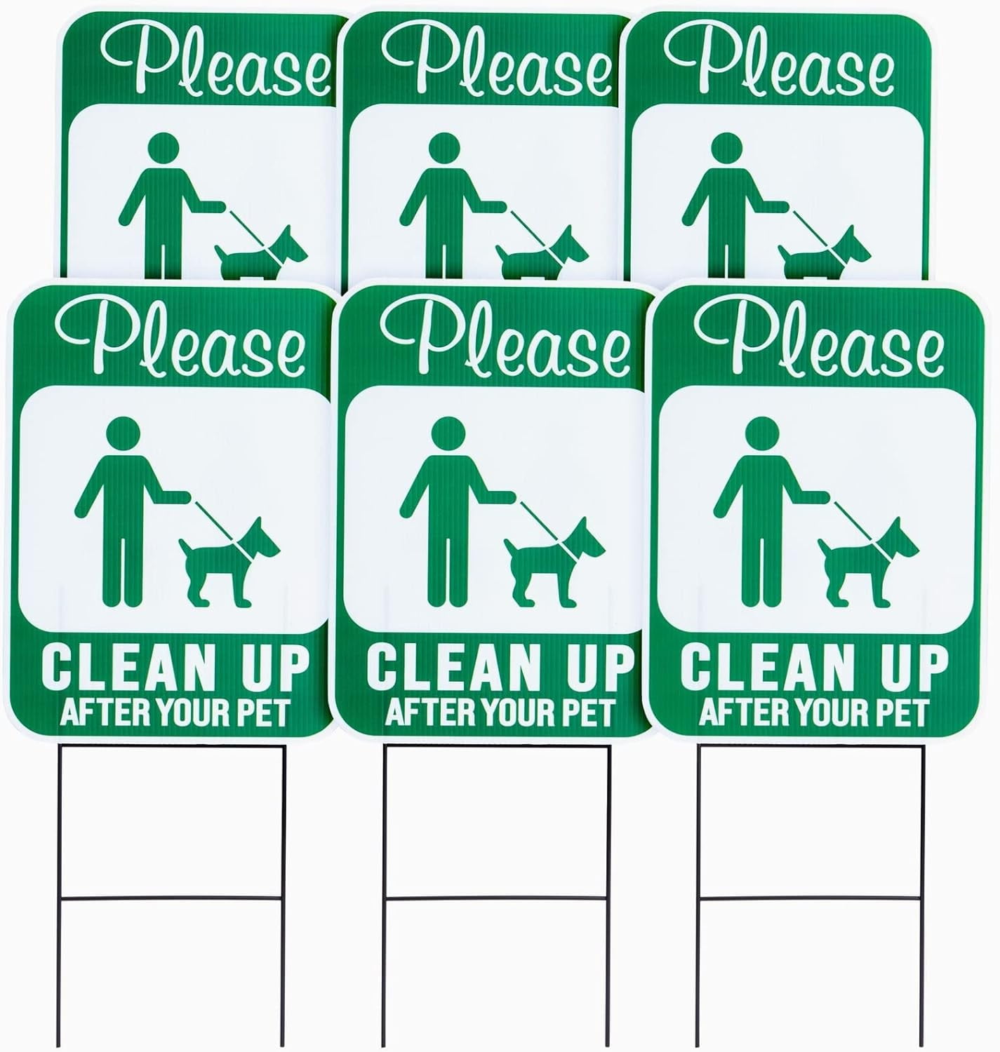 Stockroom Plus Dog Poop Signs for Lawn Corrugated Plastic - Pick Up ...