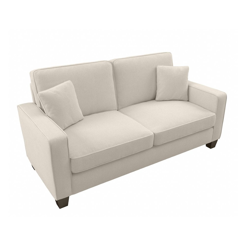 Stockton 73W Small Living Room Sofa in Cream Herringbone Fabric ...