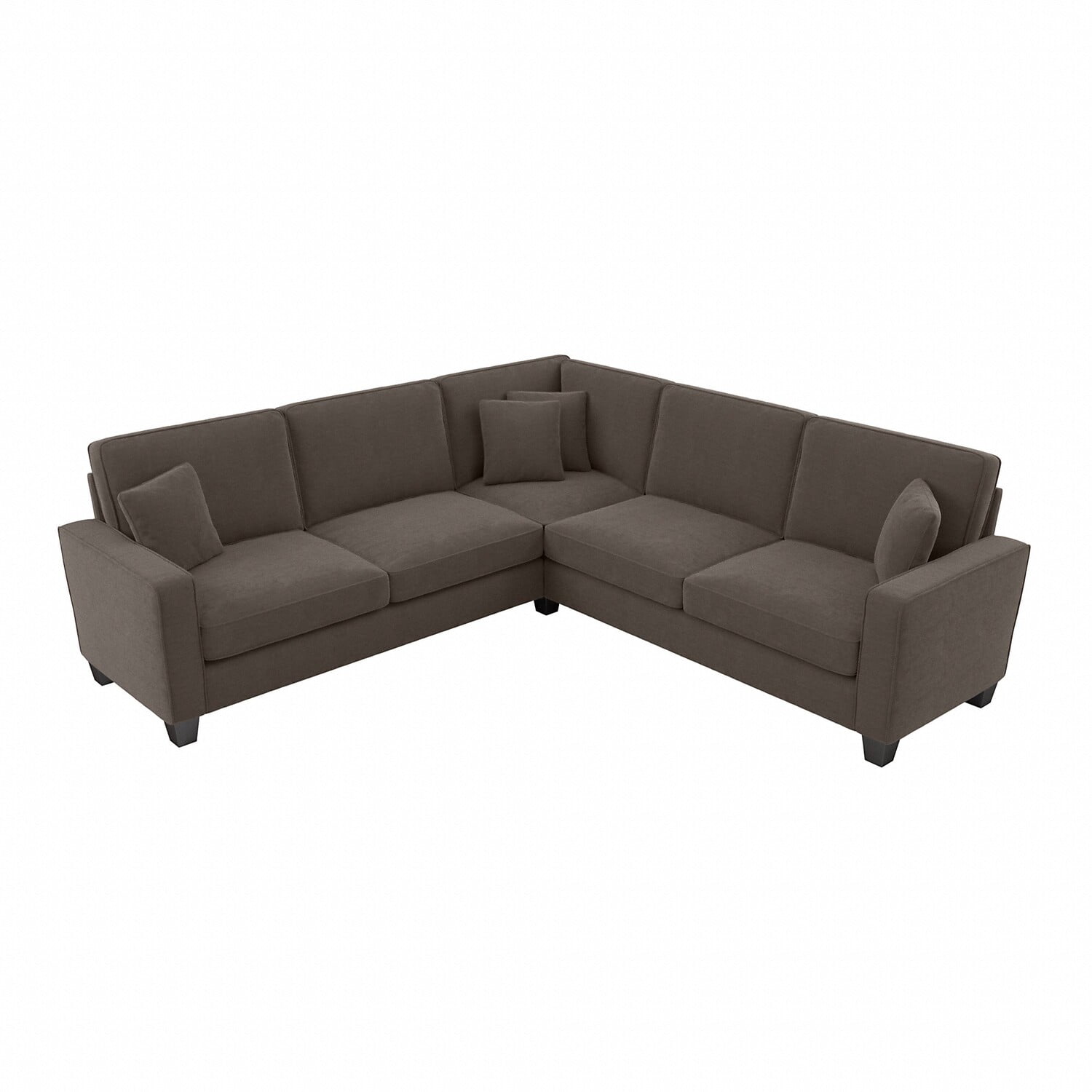 Stockton 99W L Shaped Sectional Couch in Chocolate Brown Microsuede ...