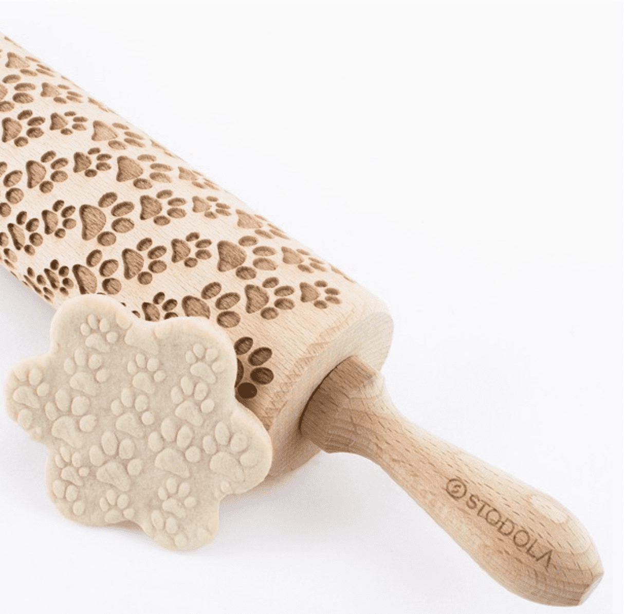 Stodola Engraved Large Rolling Pin with DOG PAW Pattern - Walmart.com