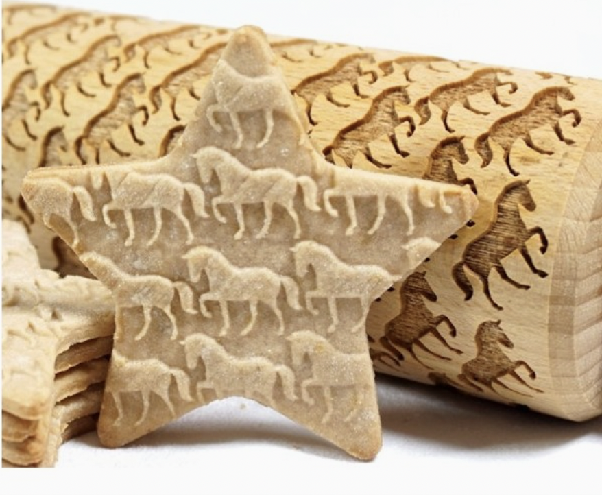 Stodola Engraved Large Rolling Pin with HORSES Pattern - Walmart.com