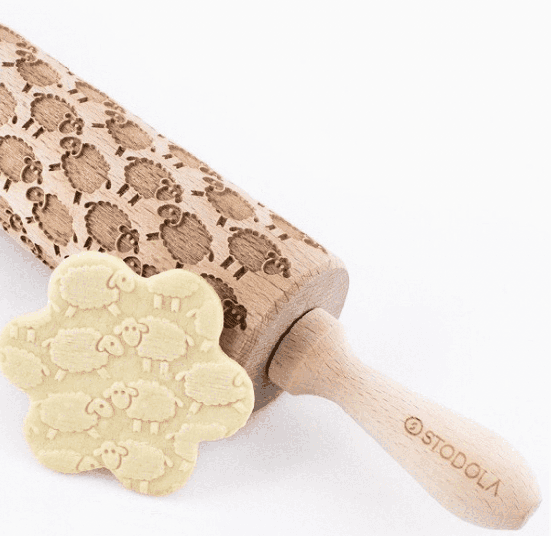 Stodola Engraved Large Rolling Pin with SHEEP Pattern - Walmart.com