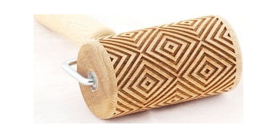 Stodola Engraved Mini Rolling Pin with SQUARE Pattern (4 x 7 x 2-inch ...