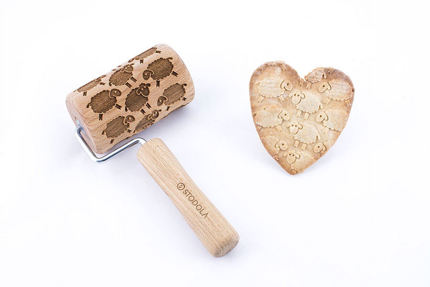 Stodola Mini Rolling Pin Engraved with Adorable SHEEP Pattern - Walmart.com