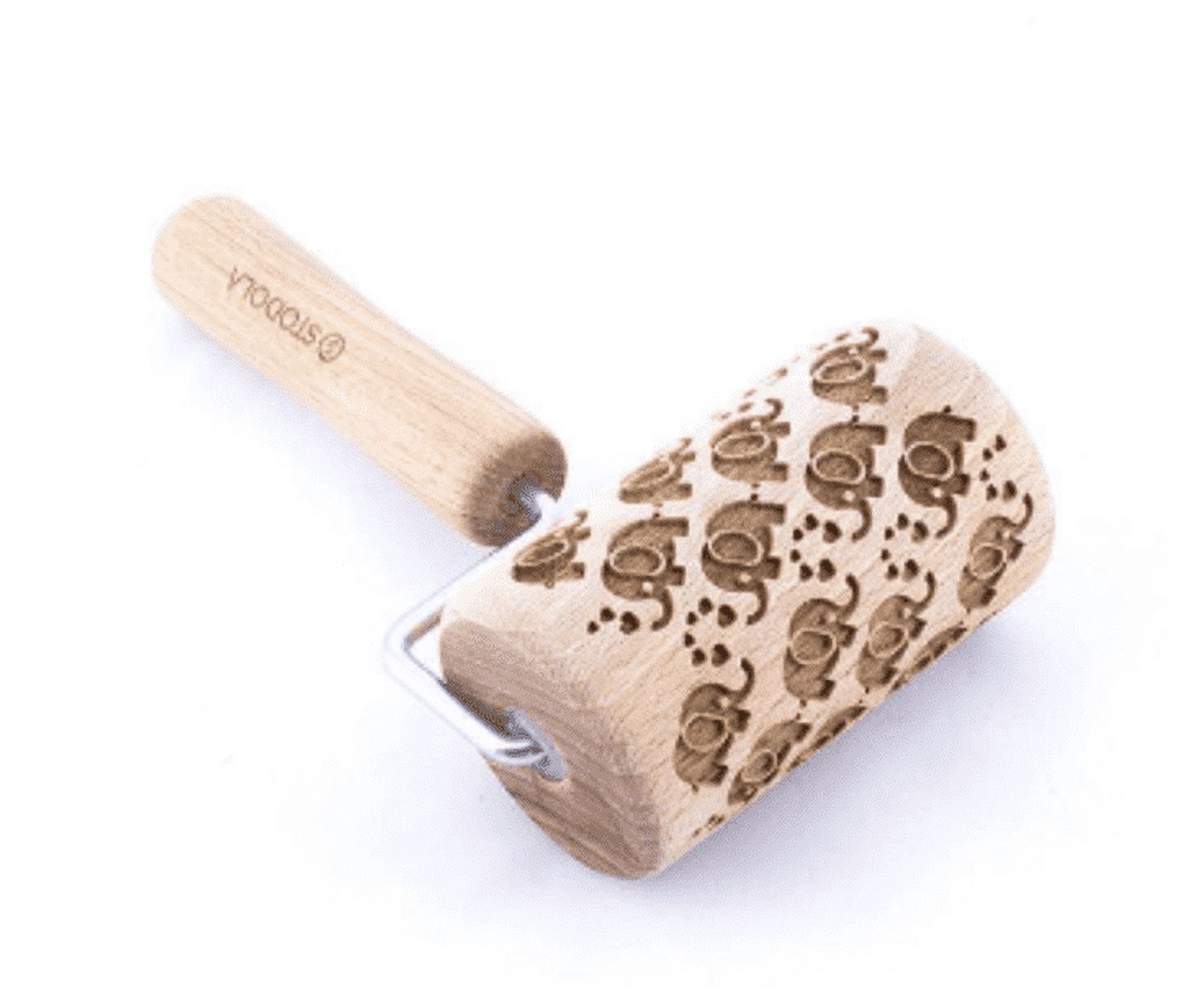 Stodola Mini Rolling Pin Engraved with ELEPHANTS Pattern - Walmart.com