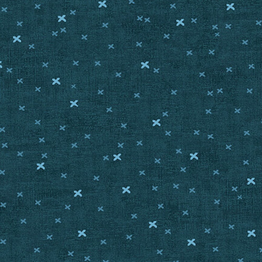 Stof European Basically Crosses Teal Quilting Cotton Fabric By The Yard ...