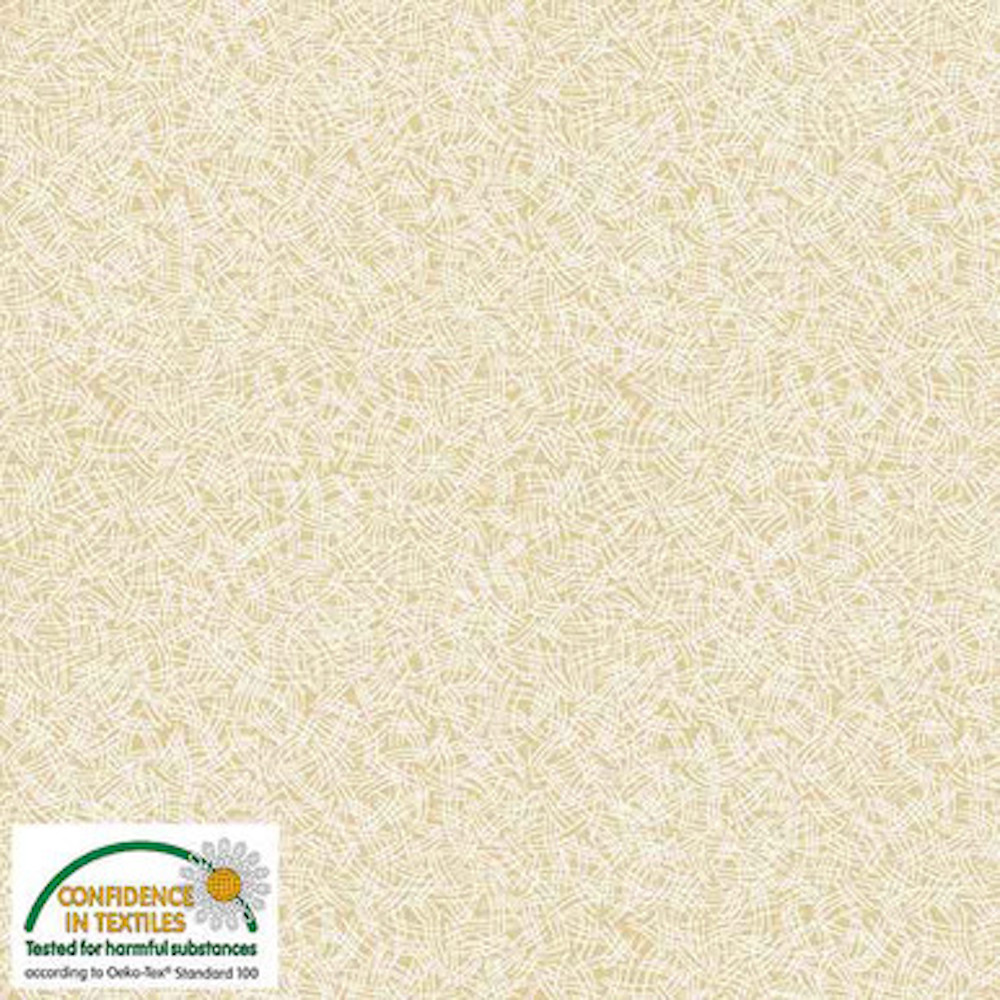 Stof European Colour Harmony Hash Marks White Beige Cotton Fabric By ...