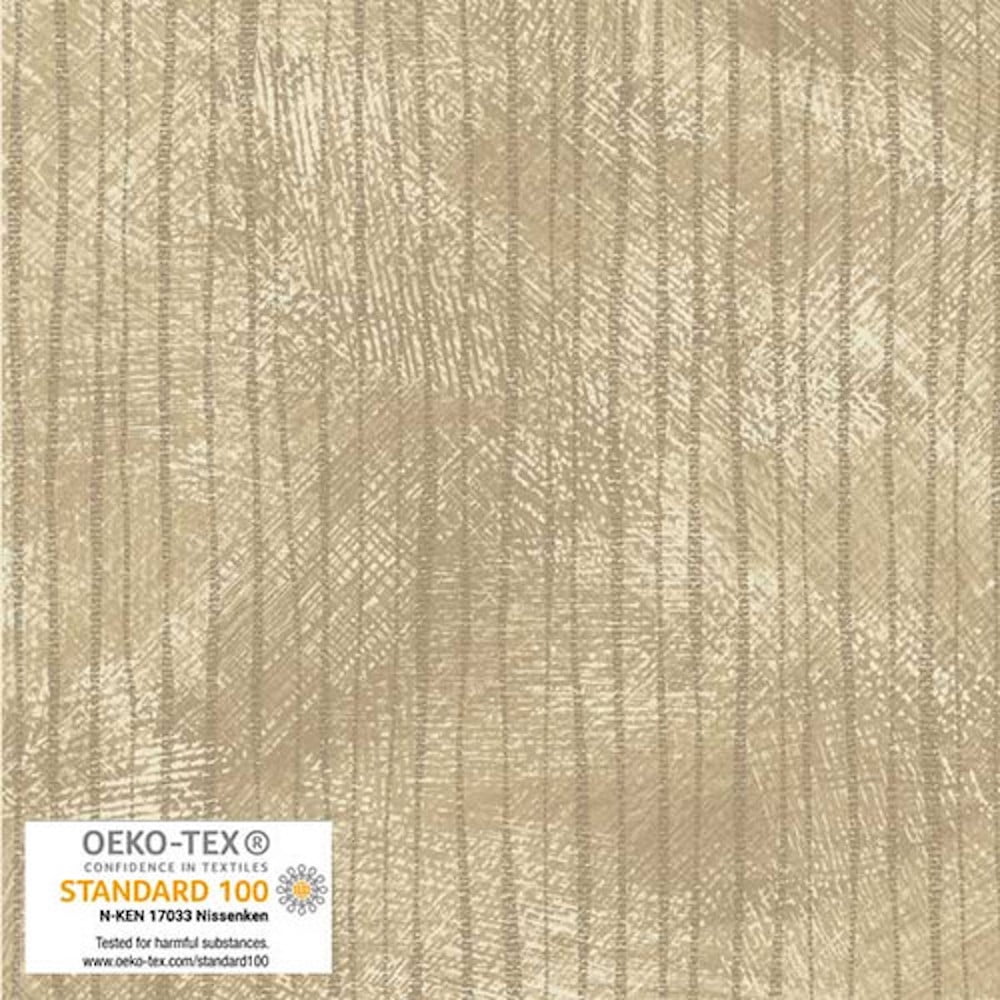Stof European Quilting Medley Texture Stripe Dk Sand Cotton Fabric By ...