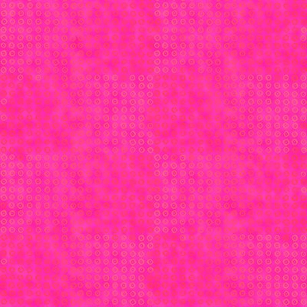 Stof Quilter's Basic Harmony Geo Bubble Hot Pink Cotton Fabric By The ...