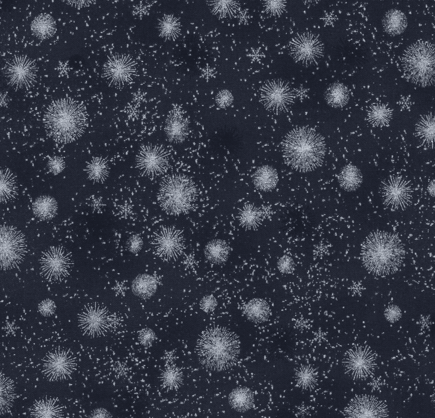 Stof Star Sprinkle Stardust Blue Silver Cotton Fabric By The Yard ...