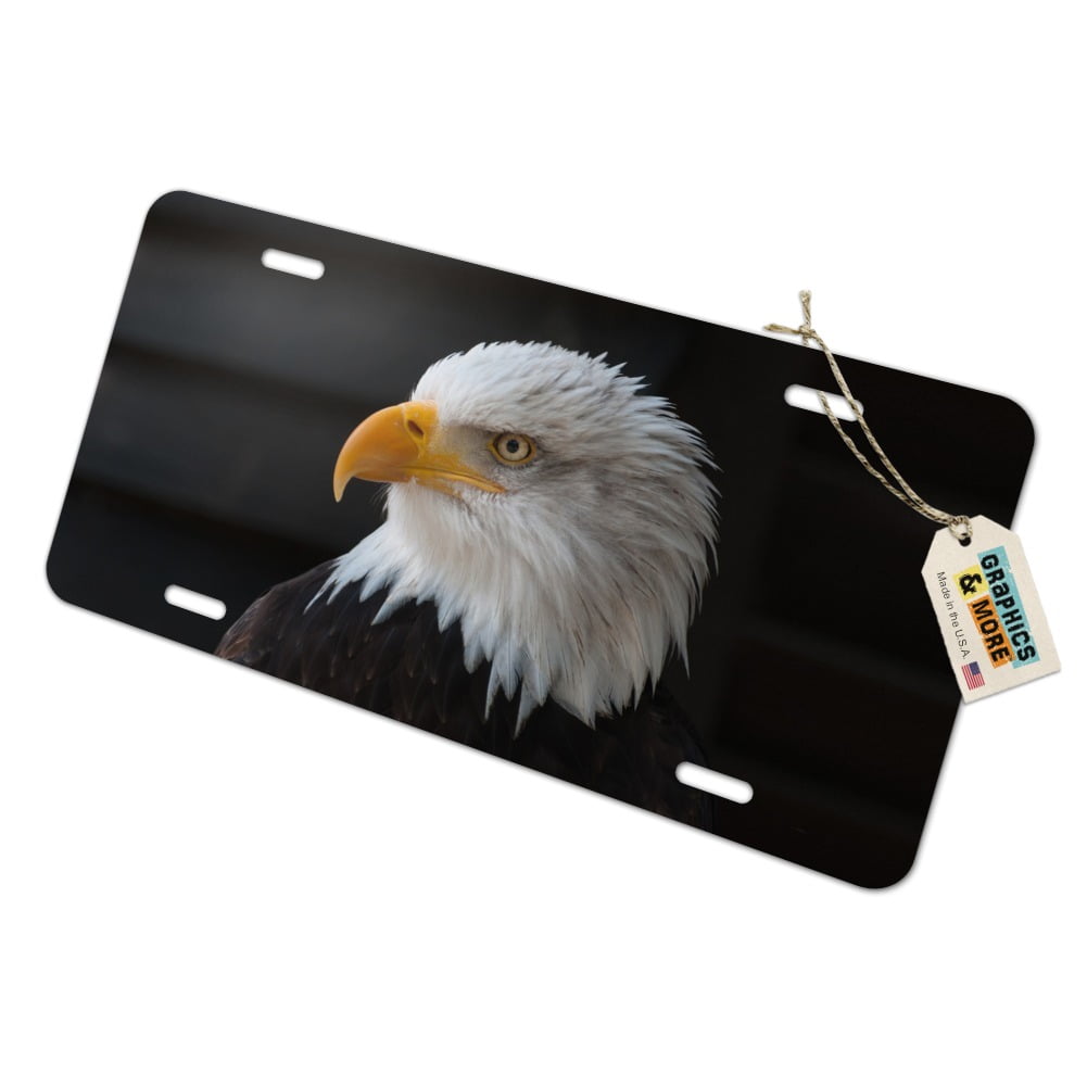 Graphics and More, Stoic Bald Eagle Metal Vanity Tag License Plate ...