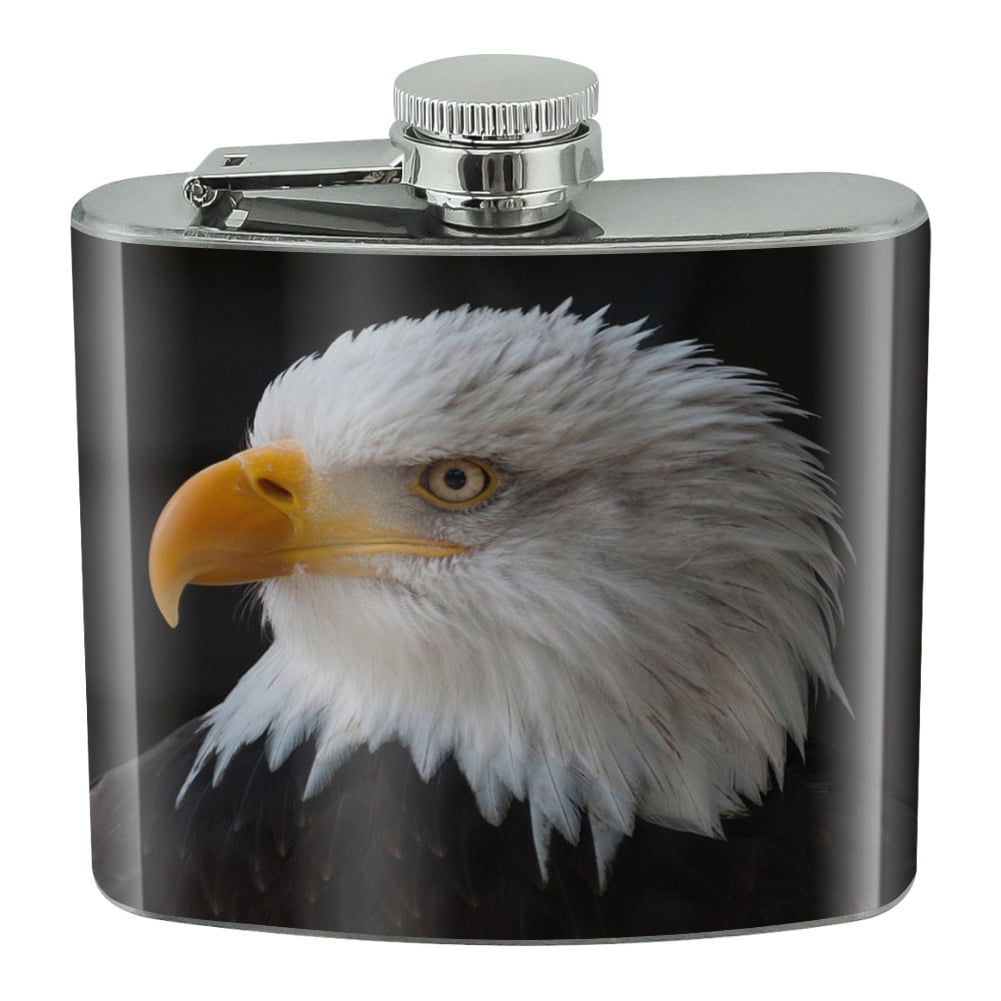 Stoic Bald Eagle Stainless Steel 5oz Hip Drink Kidney Flask - Walmart.com