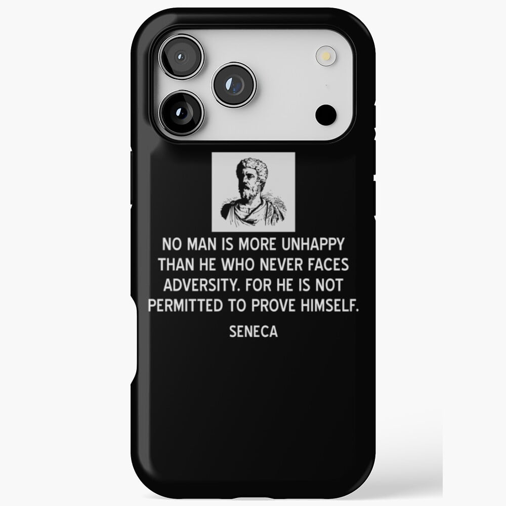 Stoicism Quote by Seneca on Adversity Compatible Phone Case for iPhone ...