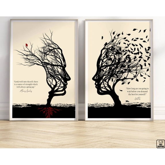 Stoicism Wall Art Set S: Marcus Aurelius & Epictetus Quote Posters Home ...
