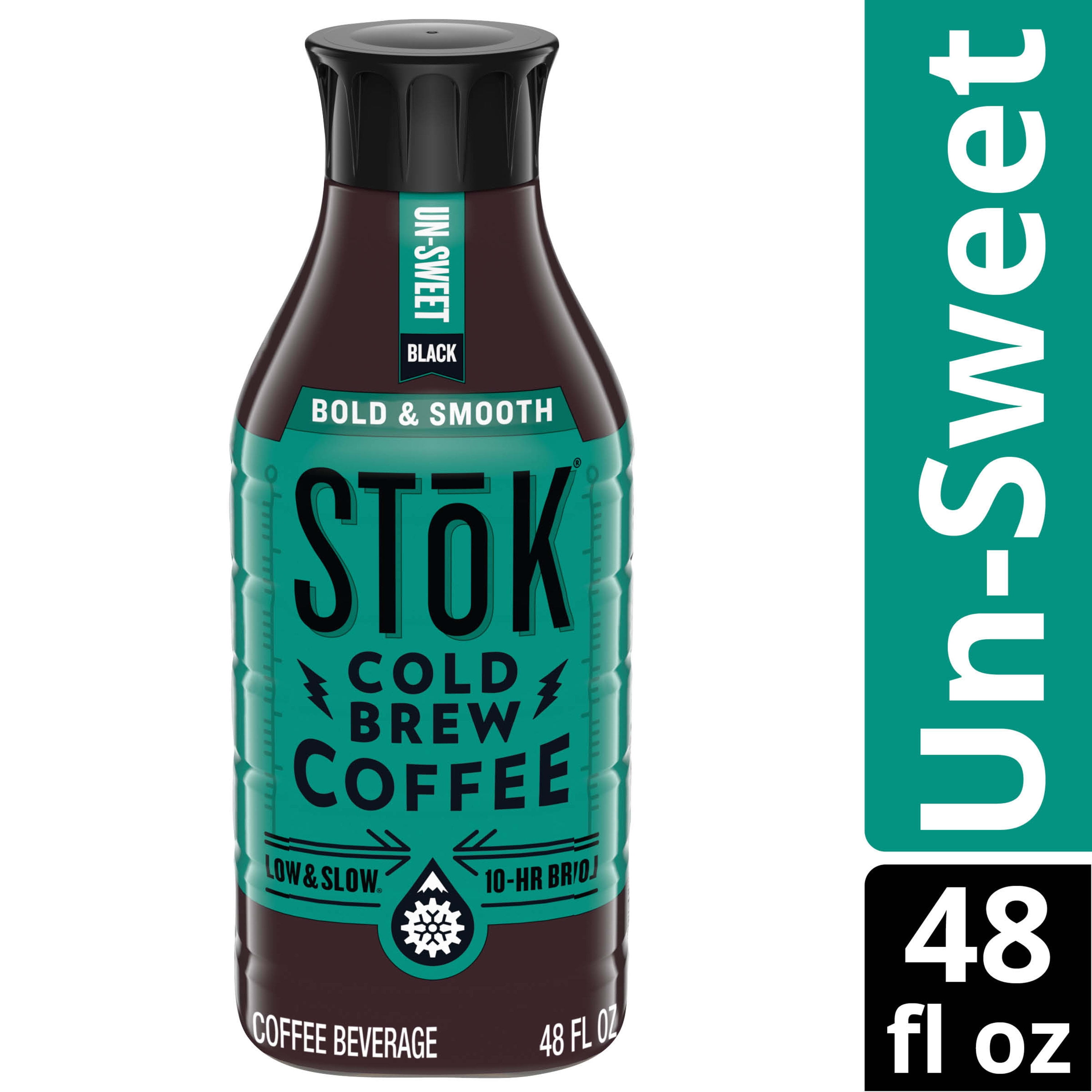 Stok Un-Sweet Black Cold-Brew Coffee, 48 fl. oz. Bottle-Pack of 2 ...