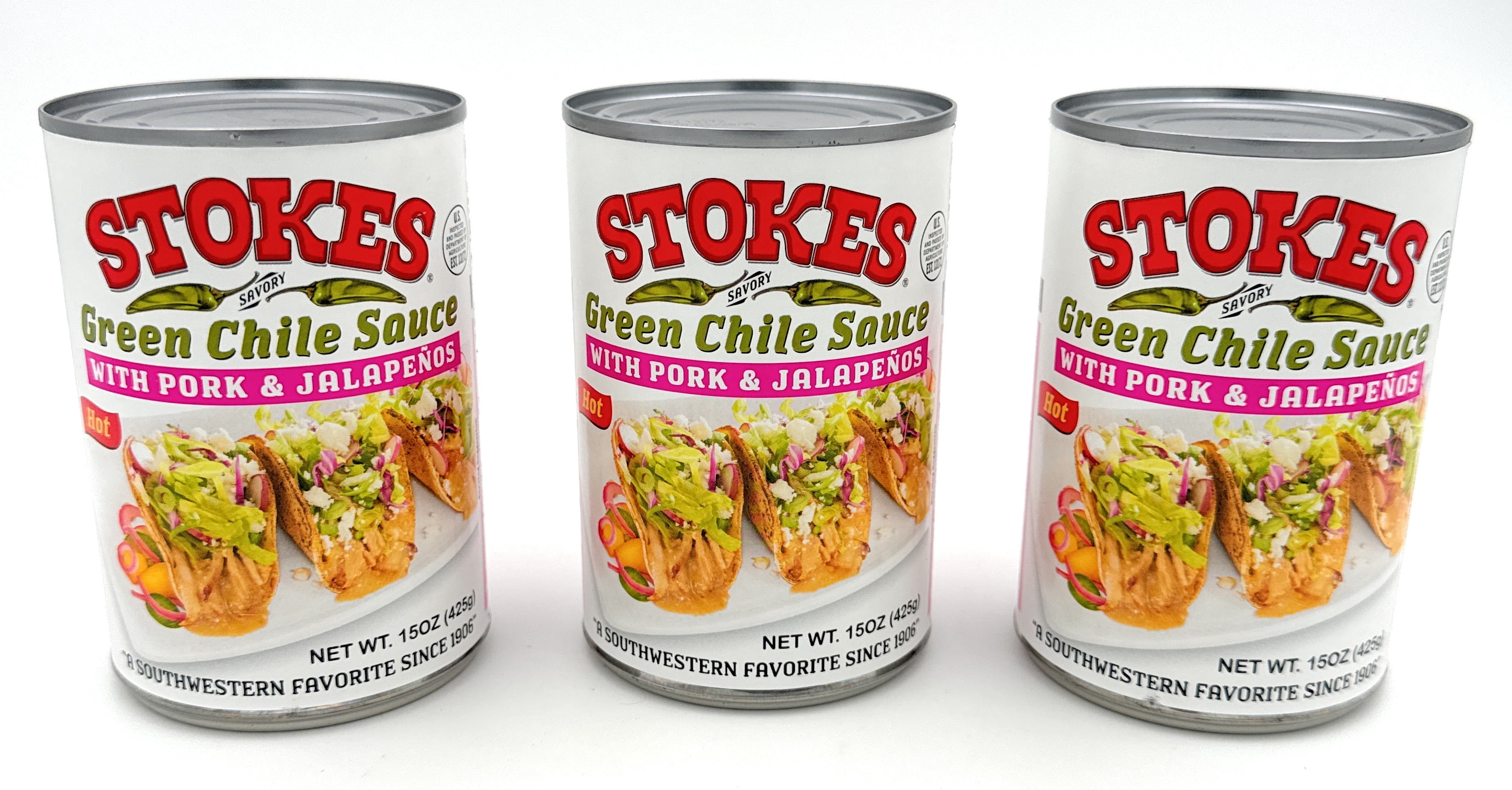 Stokes Green Chile Sauce with Pork and Jalapenos Pack of 3 - Walmart.com