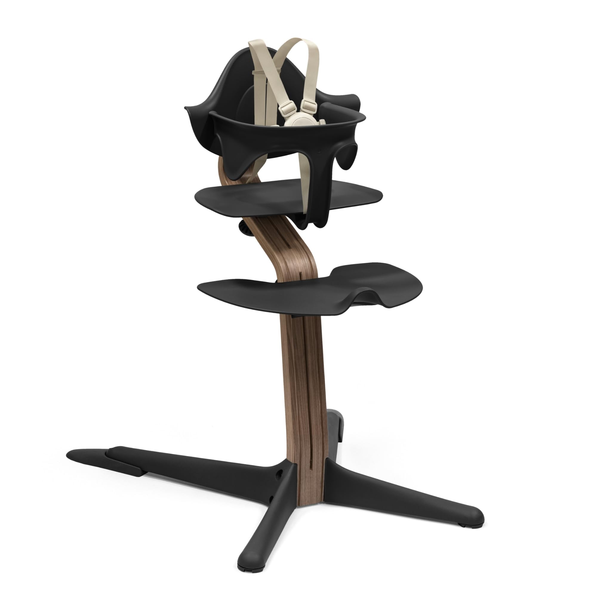 Stokke Nomi High Chair, Black/Walnut - Inspires Active Sitting - Tool ...