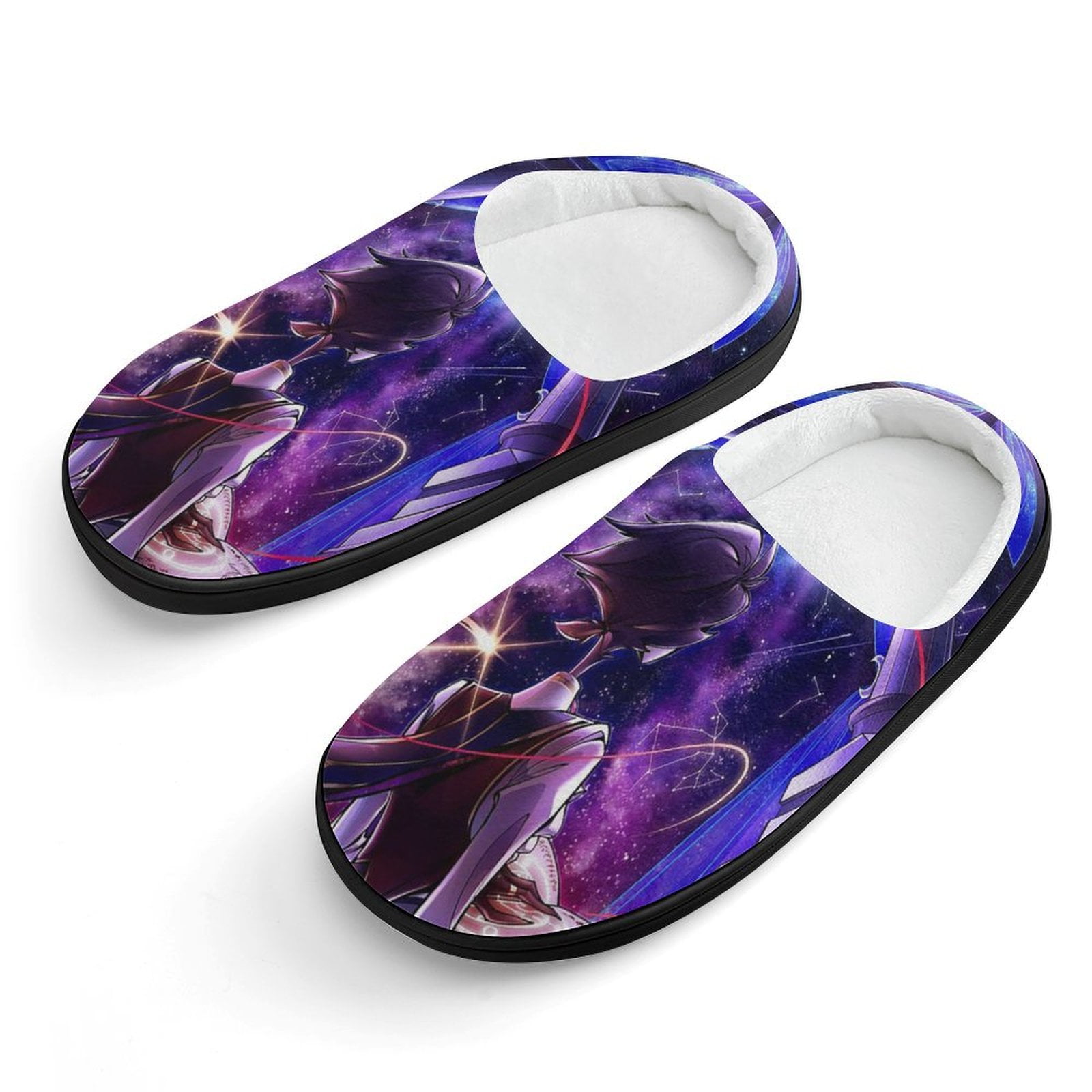 Stolas Helluva Boss Fluffy House Cotton Slippers Memory Foam Suede ...