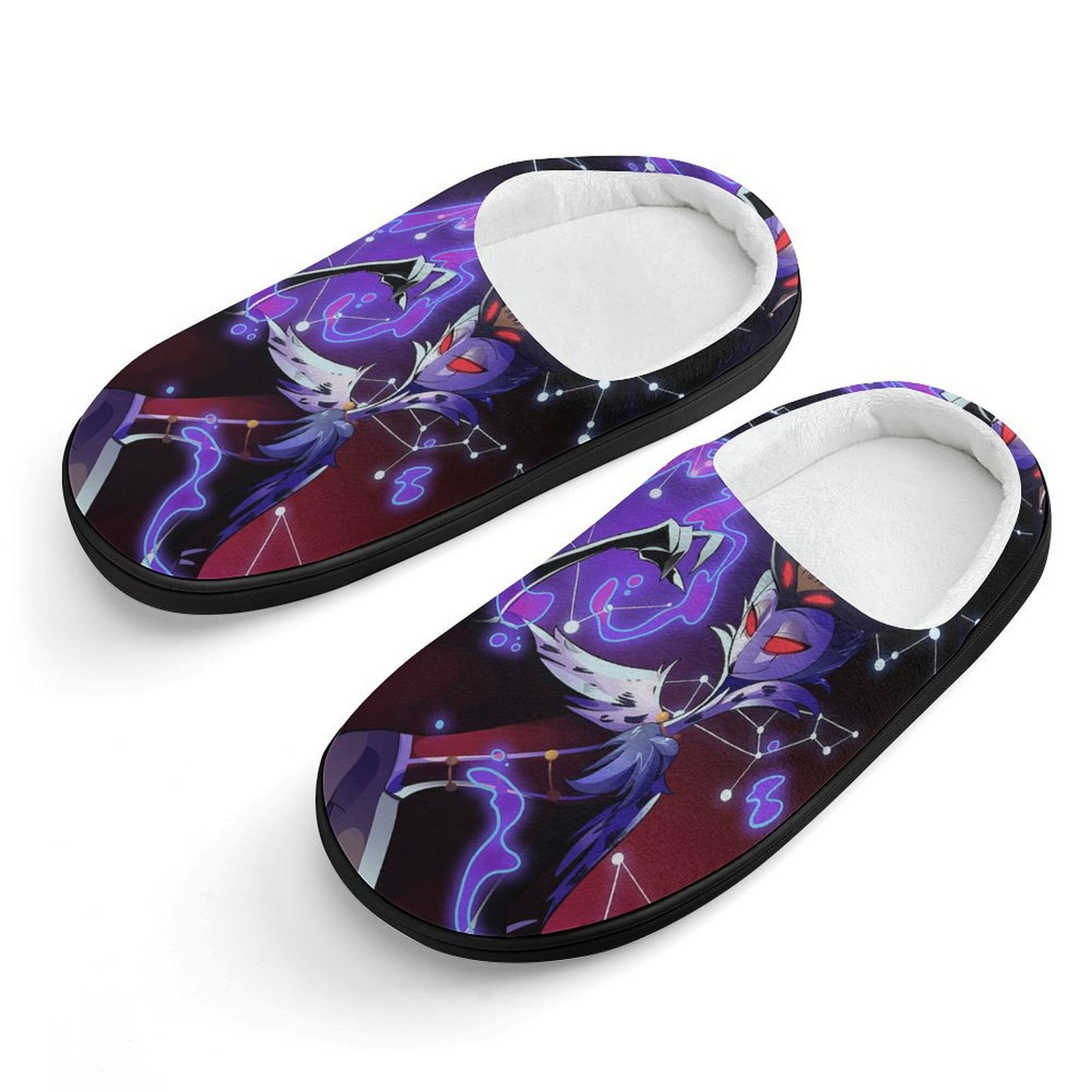 Stolas Helluva Boss Fluffy House Cotton Slippers Memory Foam Suede ...