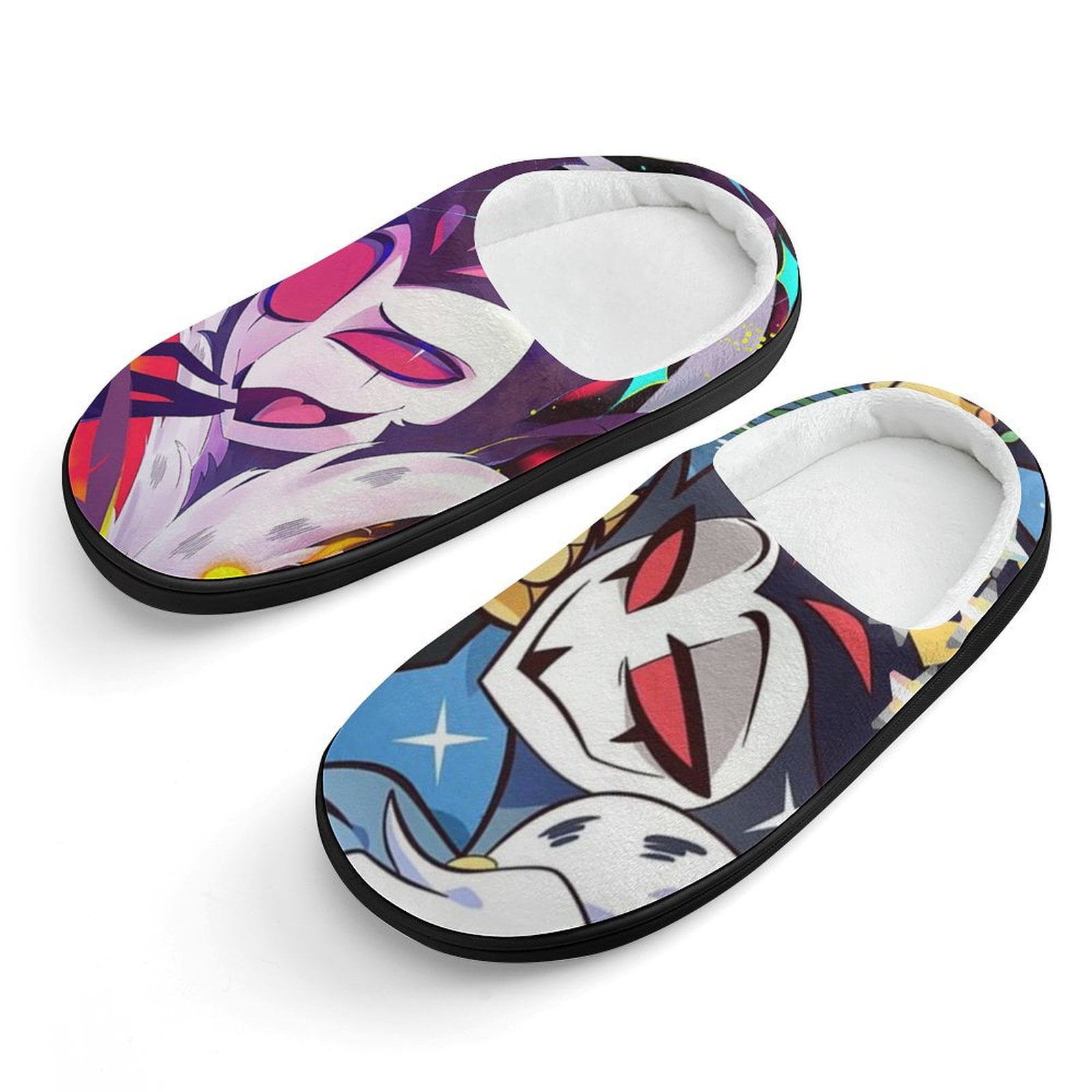 Stolas Helluva Boss Fluffy House Cotton Slippers Memory Foam Suede ...