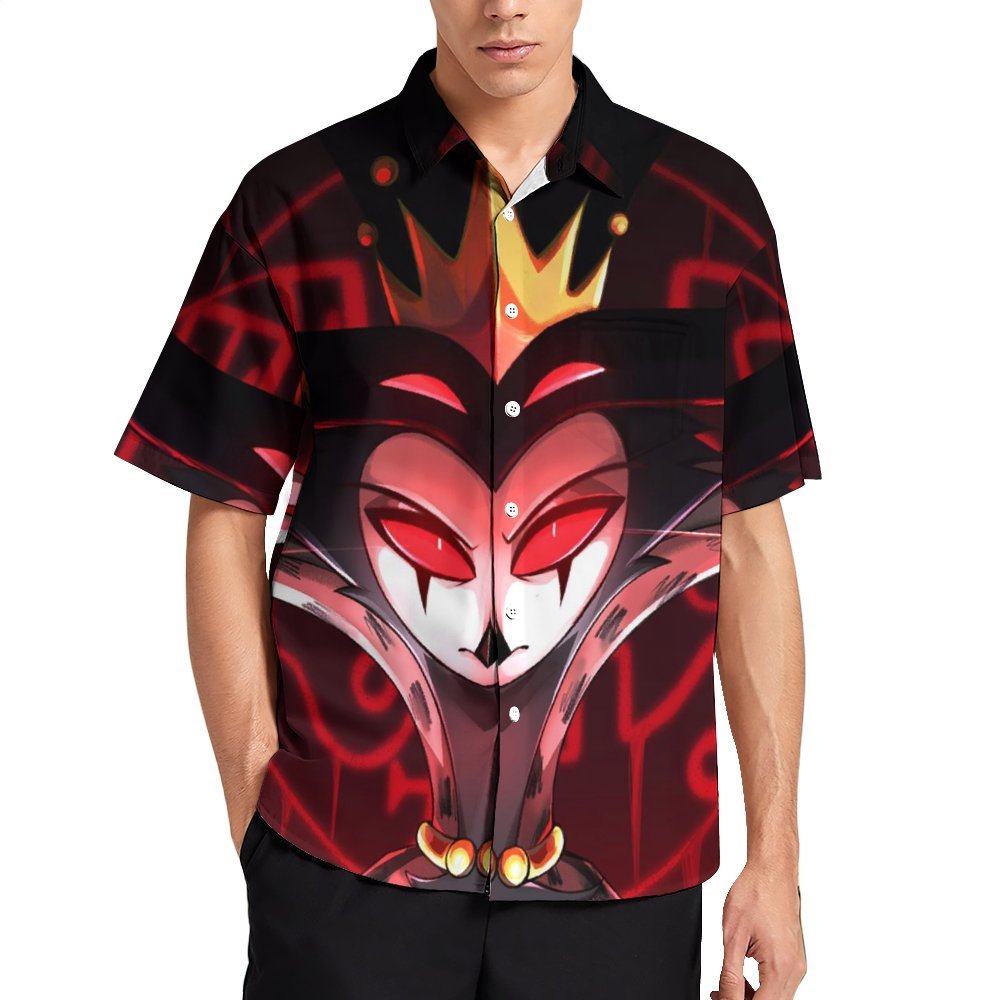 Stolas Helluva Boss Men's Button-Down Shirts Daily Casual Beach ...
