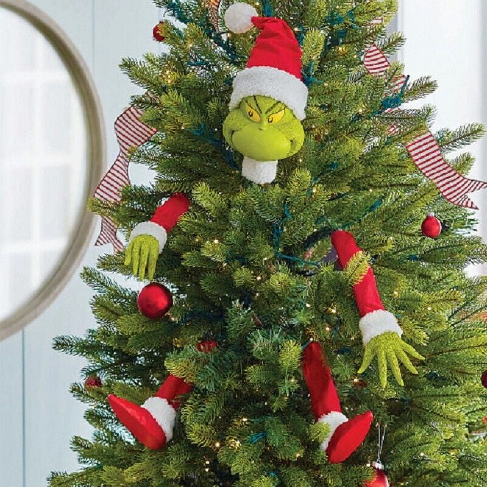 Stole Christmas Grinch- Stuffed Stuck Tree Topper Garland Ornaments ...
