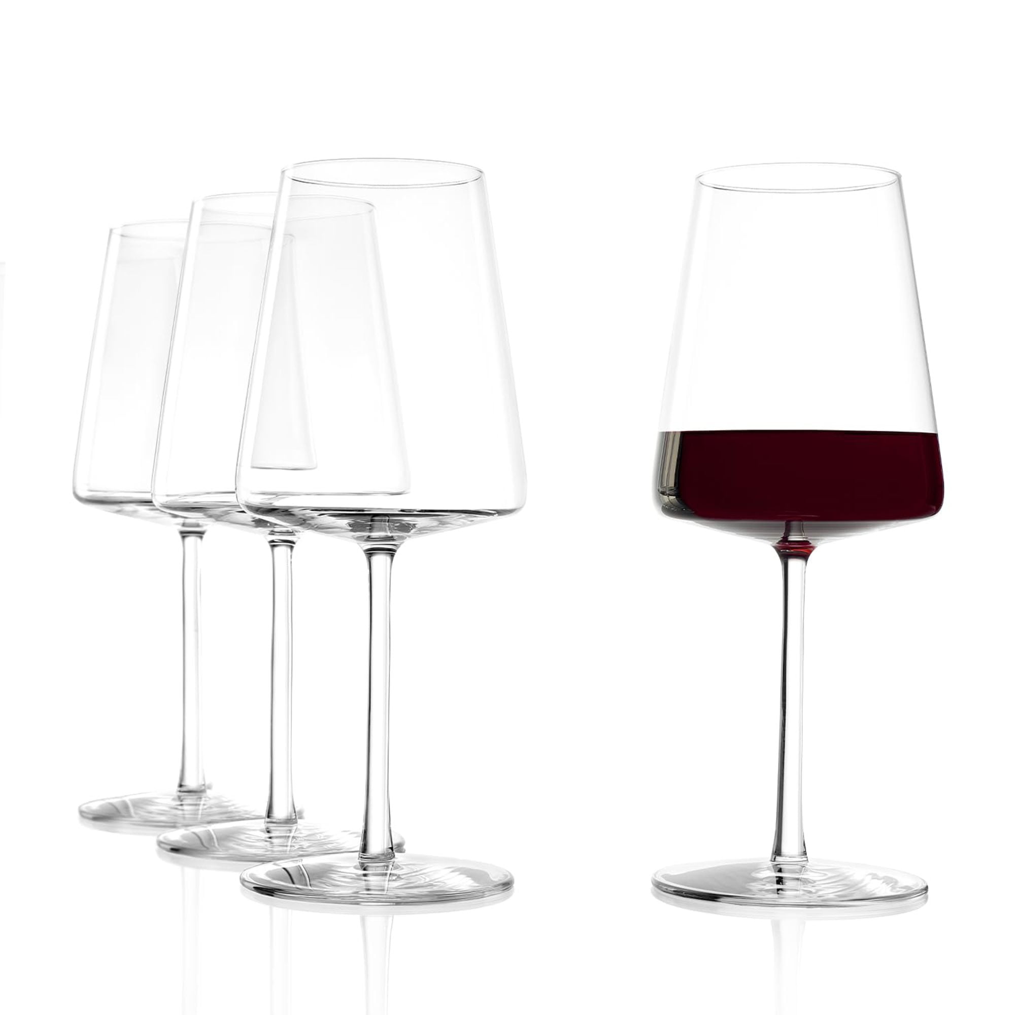 Stölzle Lausitz Crystal Red Wine Glasses (Set of 4) - Durable 17.5 oz Stemmed Glassware, Lead ...