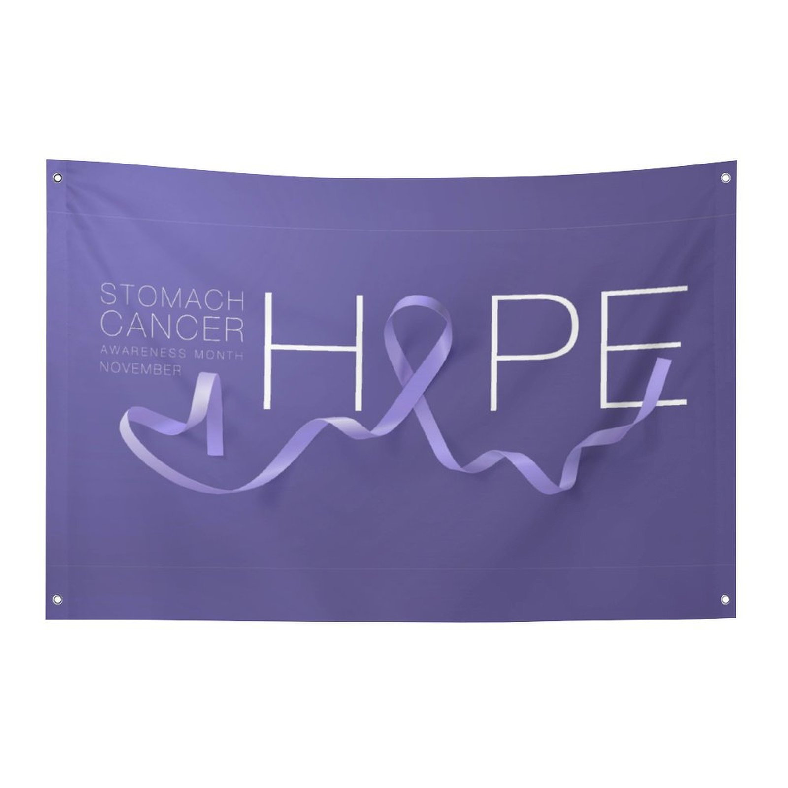 Stomach Cancer Awareness Periwinkle Ribbon (3) Tapestry Banner Backdrop ...