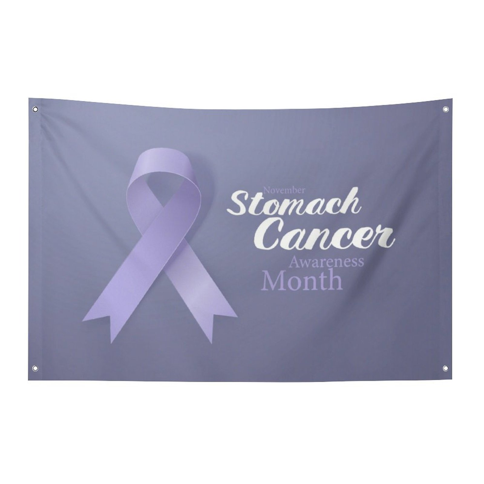 Stomach Cancer Awareness Periwinkle Ribbon (4) Tapestry Banner Backdrop ...