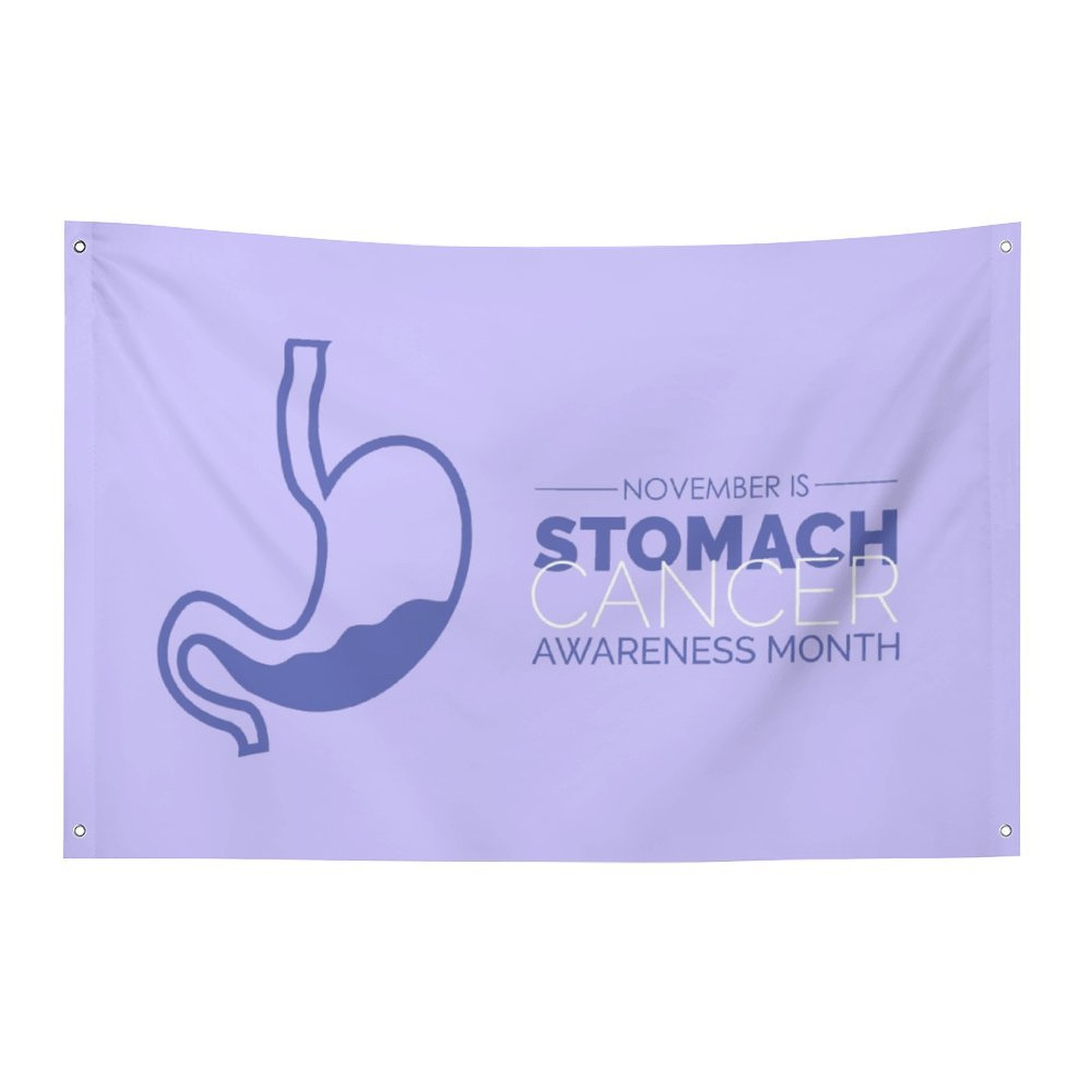 Stomach Cancer Awareness Periwinkle Ribbon (7) Tapestry Banner Backdrop ...