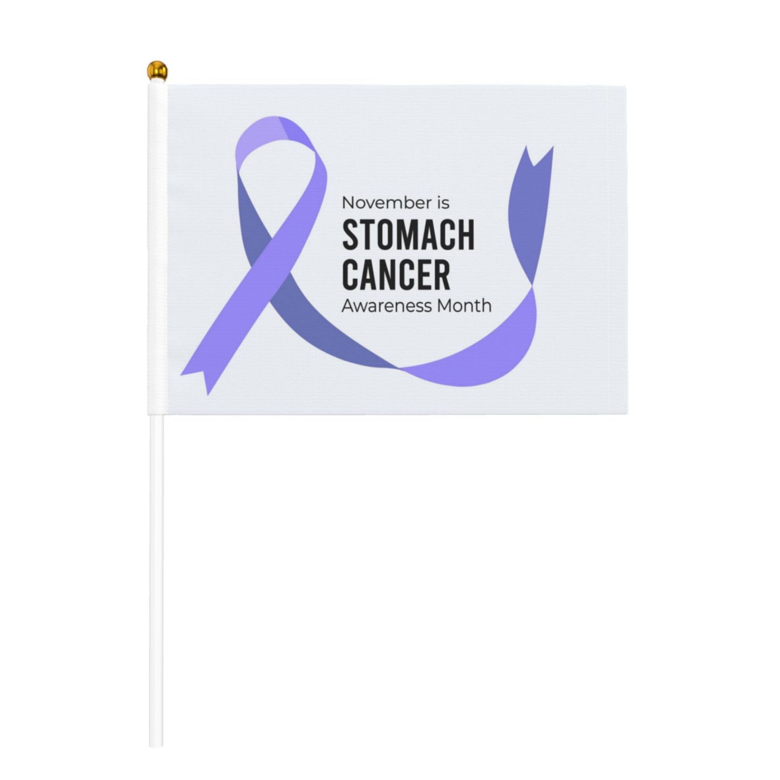 Stomach Cancer Awareness Periwinkle Ribbon Flag Small Mini Hand Held ...