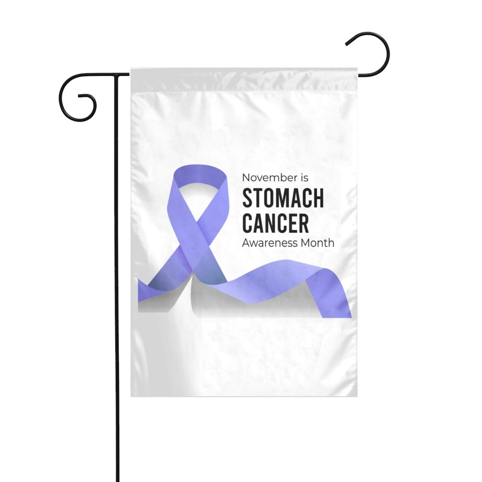 Stomach Cancer Awareness Periwinkle Ribbon Garden Flag Double Sided ...