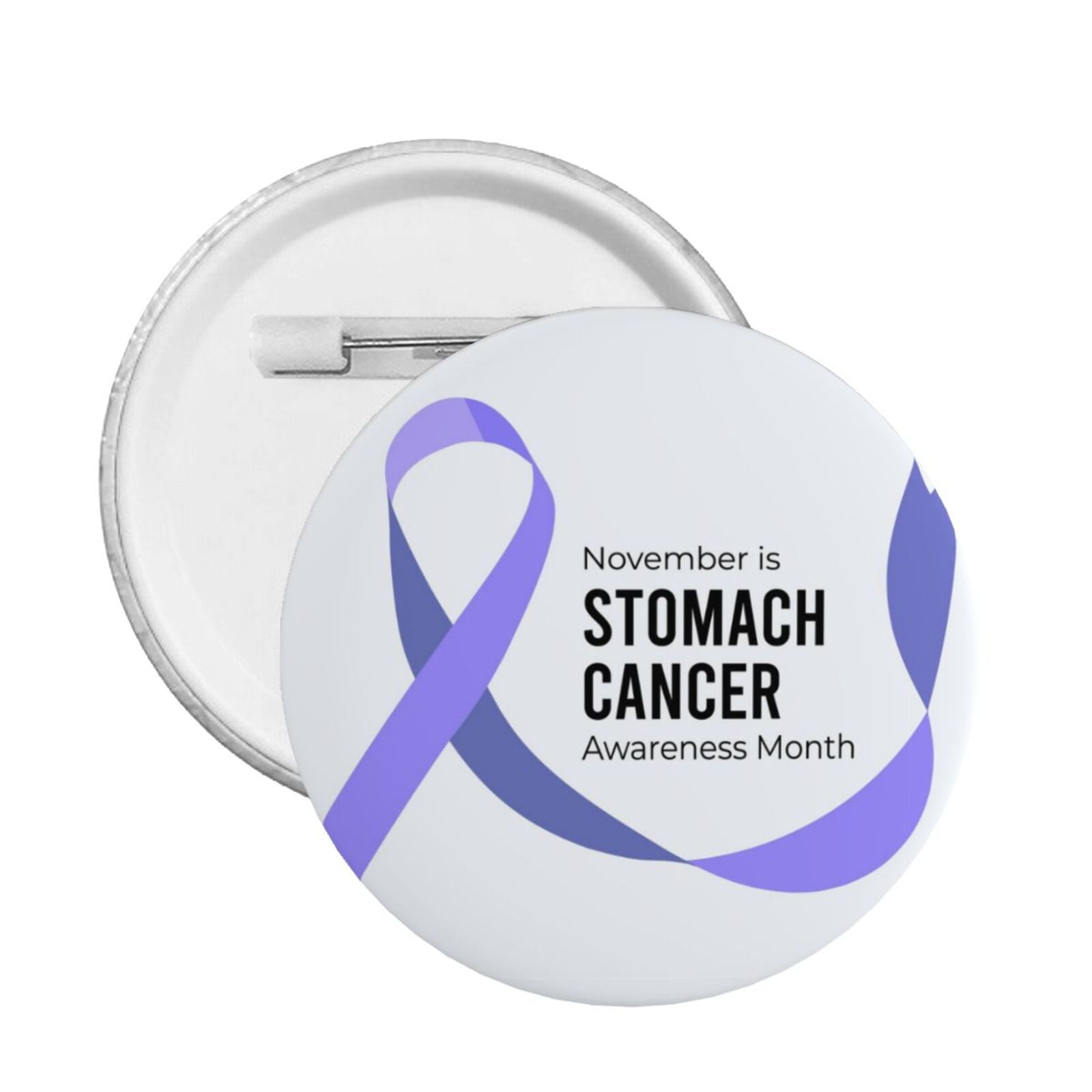 Stomach Cancer Awareness Periwinkle Ribbon Pin Button Badge ...