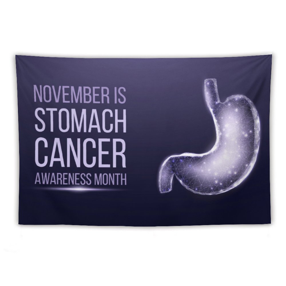 Stomach Cancer Awareness Periwinkle Ribbon Tapestry Banner Backdrop ...