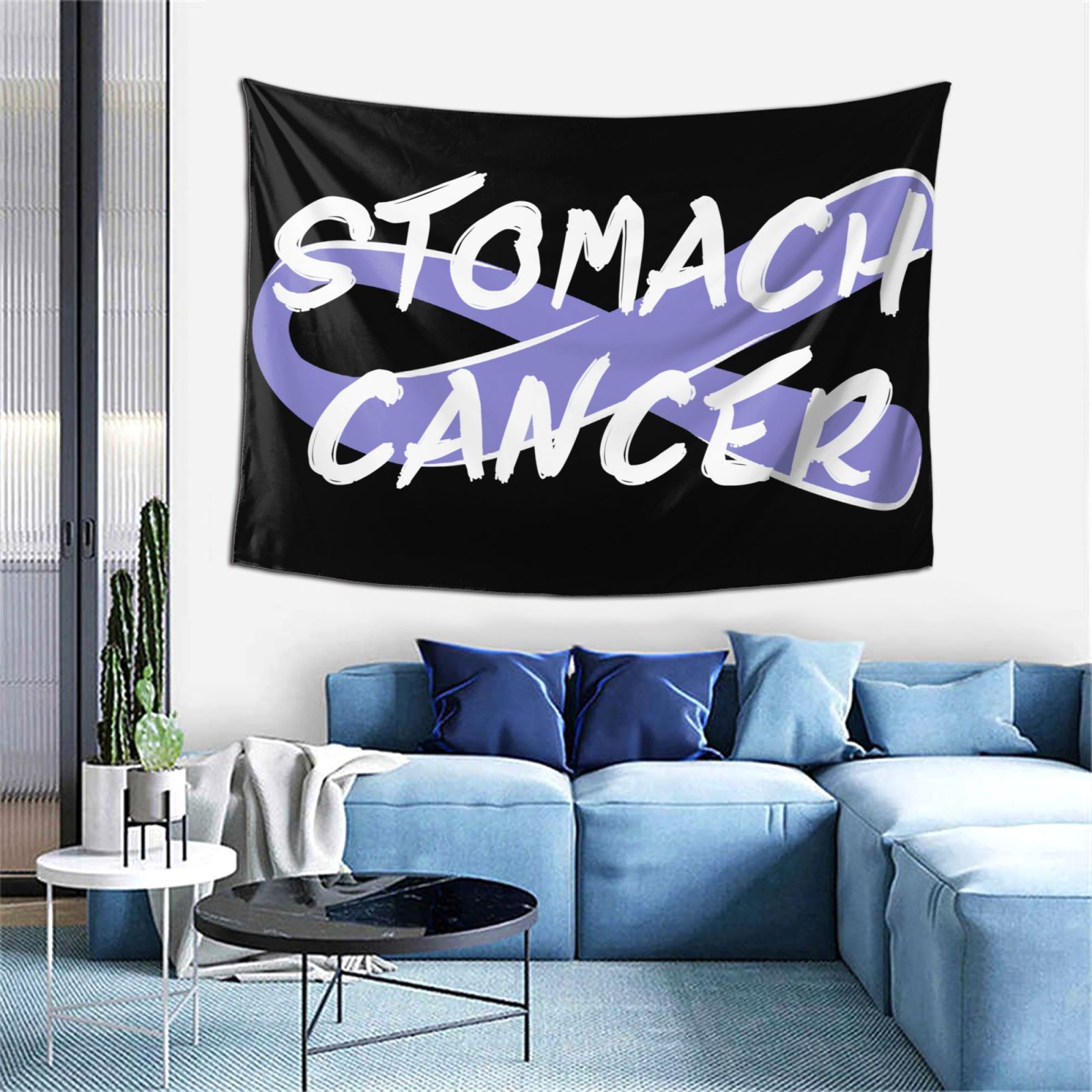 Stomach Cancer Awareness Periwinkle Ribbon Tapestry for Bedroom ...