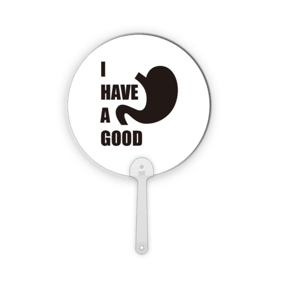 Stomach Good Body Lucky Food Plastic Round Handheld Fan Decorations ...