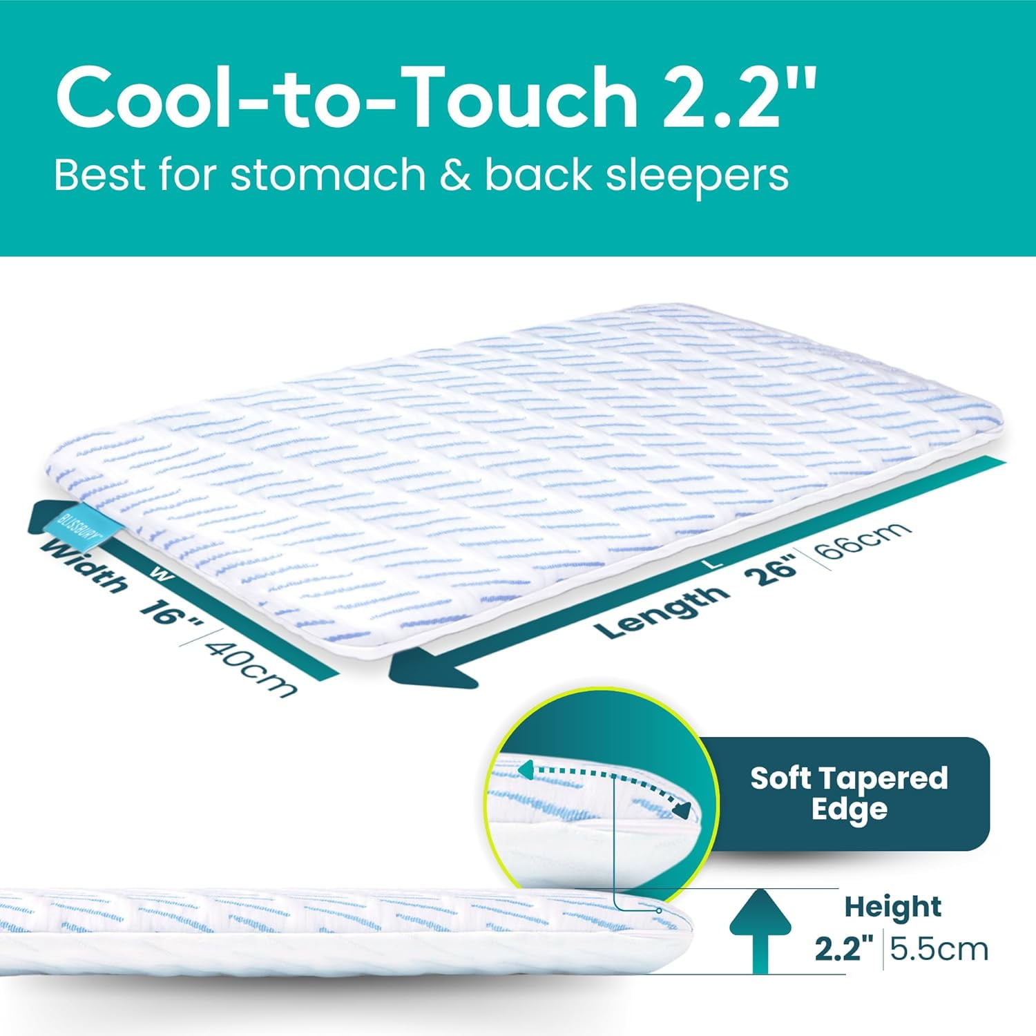 Stomach Sleeping Pillow - Thin Memory Foam Pillow for Stomach Sleepers ...
