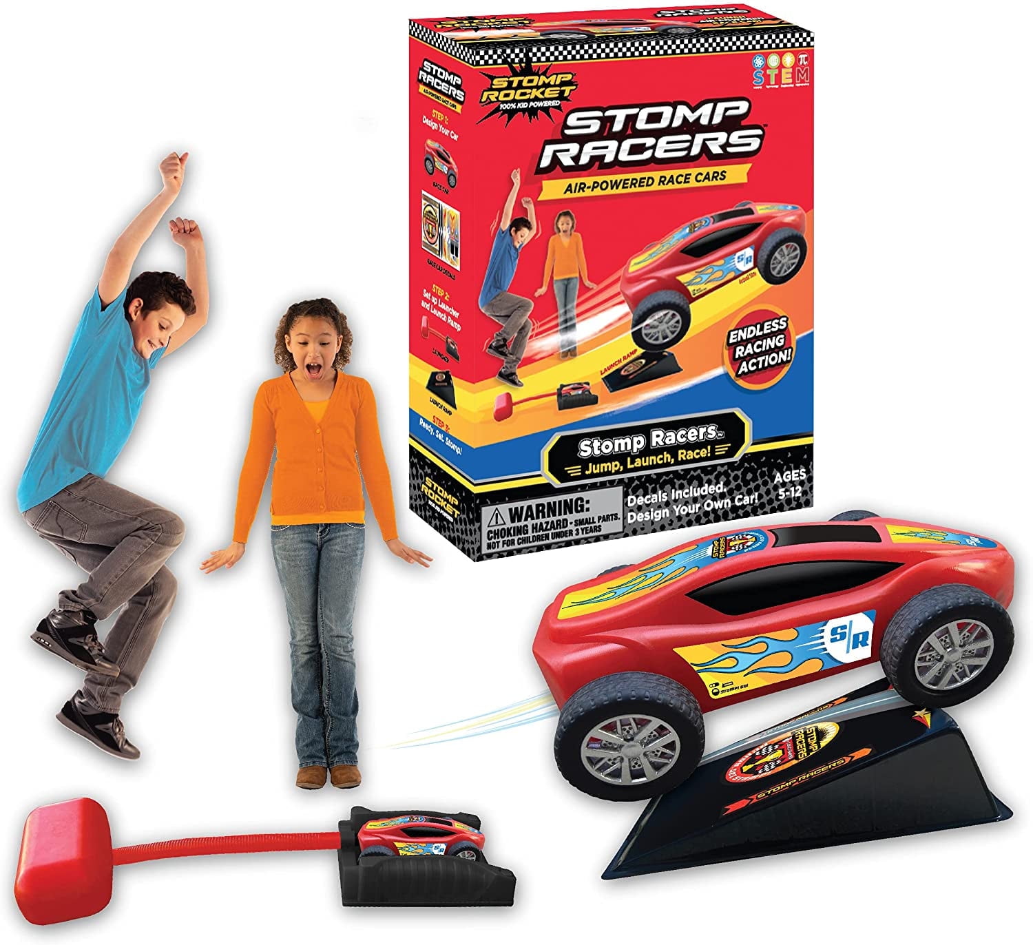 Stomp Rocket® Original Stomp Racers Launcher for Kids, 1 Toy Car, 1 Toy ...