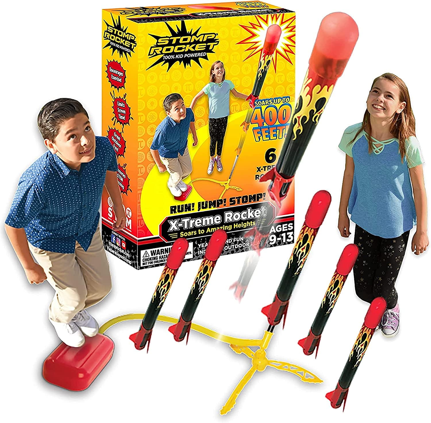 Stomp Rocket® Original X-treme Rocket Launcher for Kids, Soars 400 Ft ...