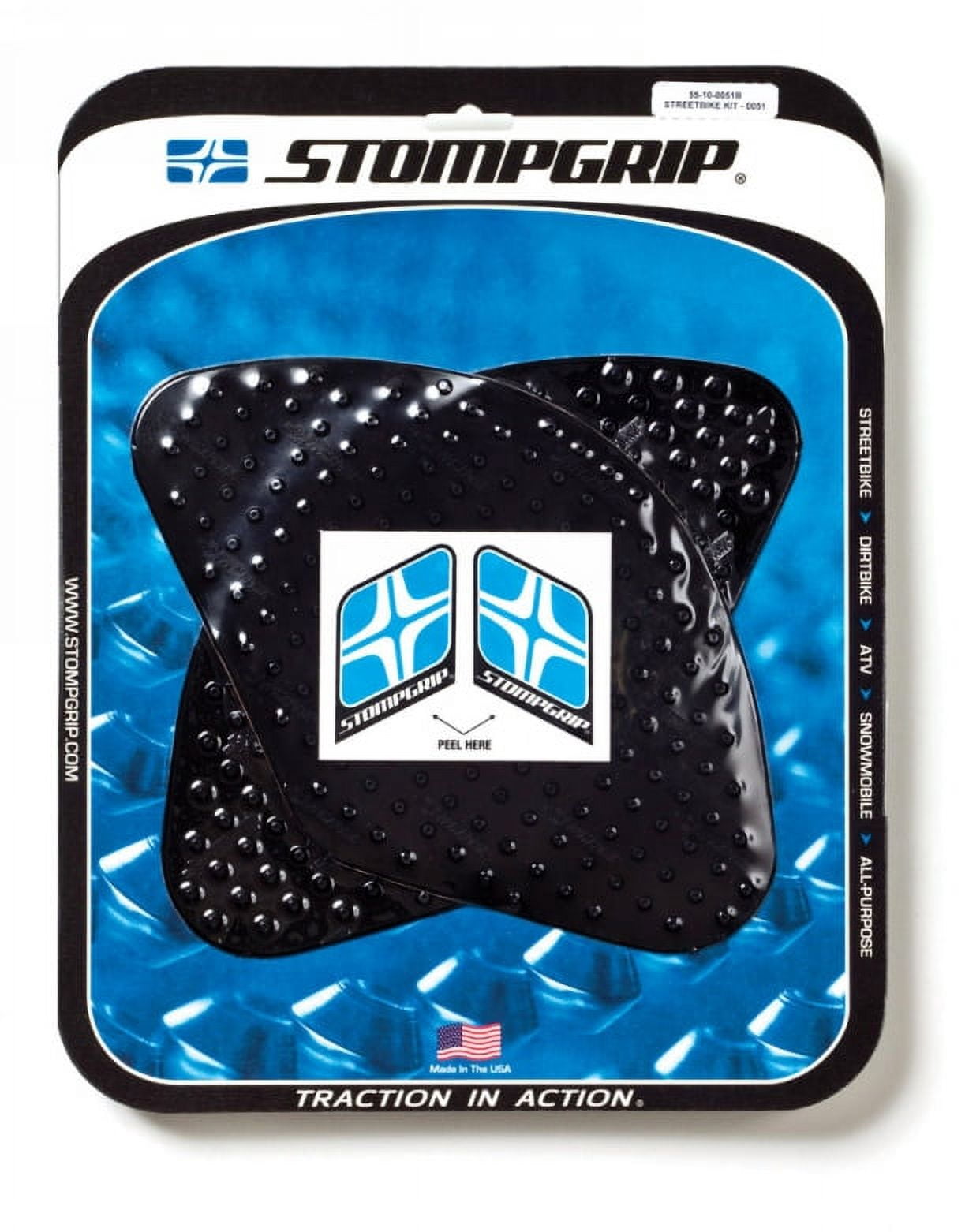 Stomp Grip Volcano Traction Pads Tank Grip Kit for Street Bikes - Black ...