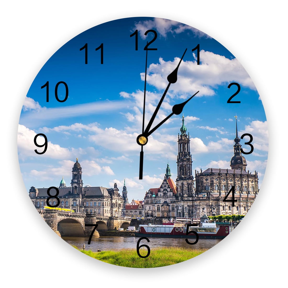Ston Old Town Germany Europe PVC Wall Clock Modern Design Living Room ...