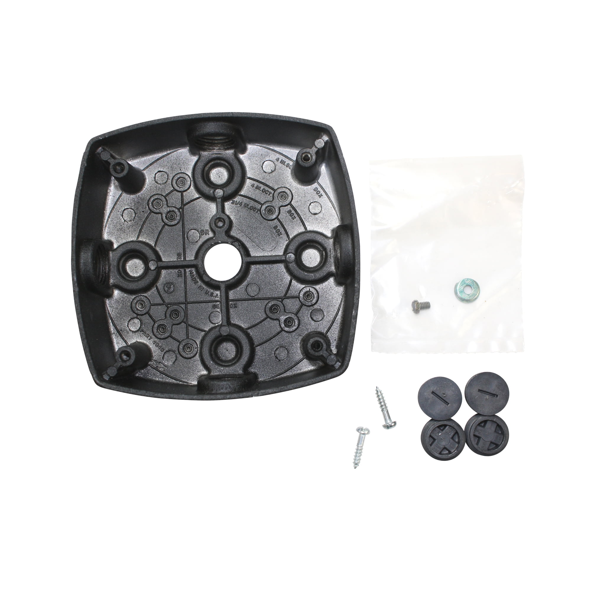 Stonco Lighting 6941B Black Surface Mount Fixture Box, Matte Black ...