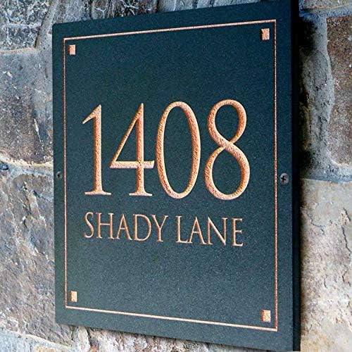 Stone Address Plaque With Engraved Numbers. Address Sign Made from ...