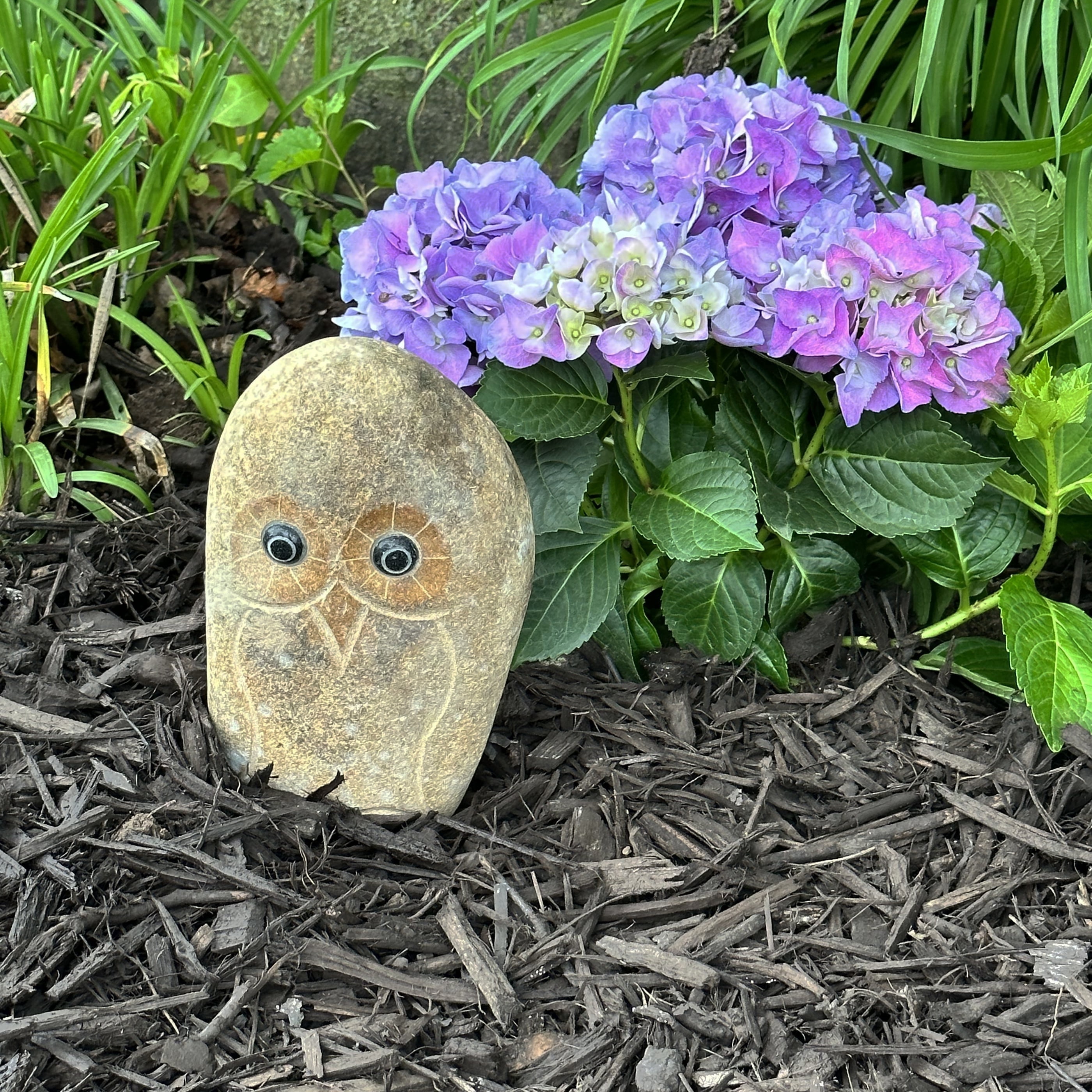 Stone Age Creations 8" Boulder Owl Garden Statue - Walmart.com