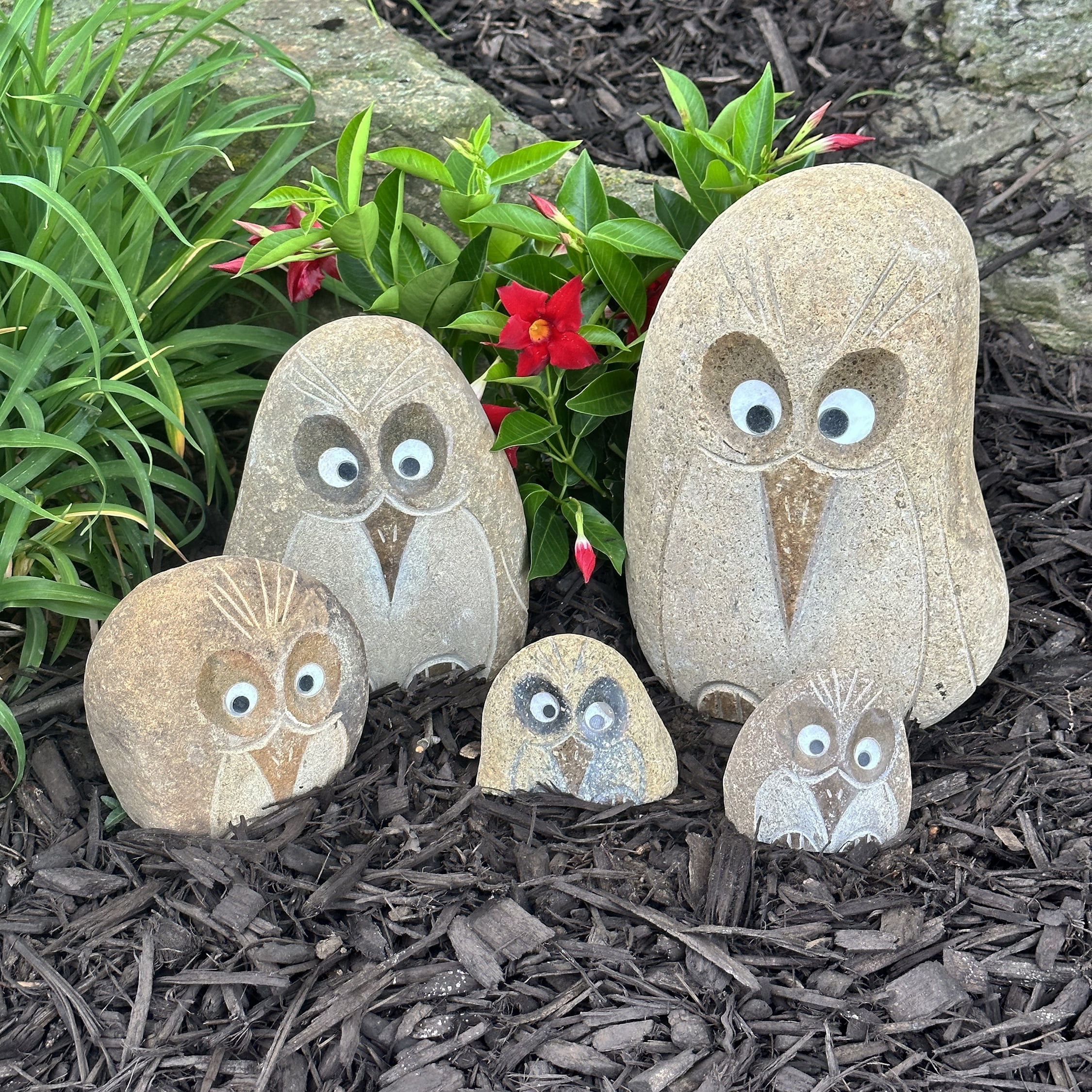 Stone Age Creations Family of Boulder Angry Birds 5 Pcs 4"X2 6" 8" 12" - Walmart.com